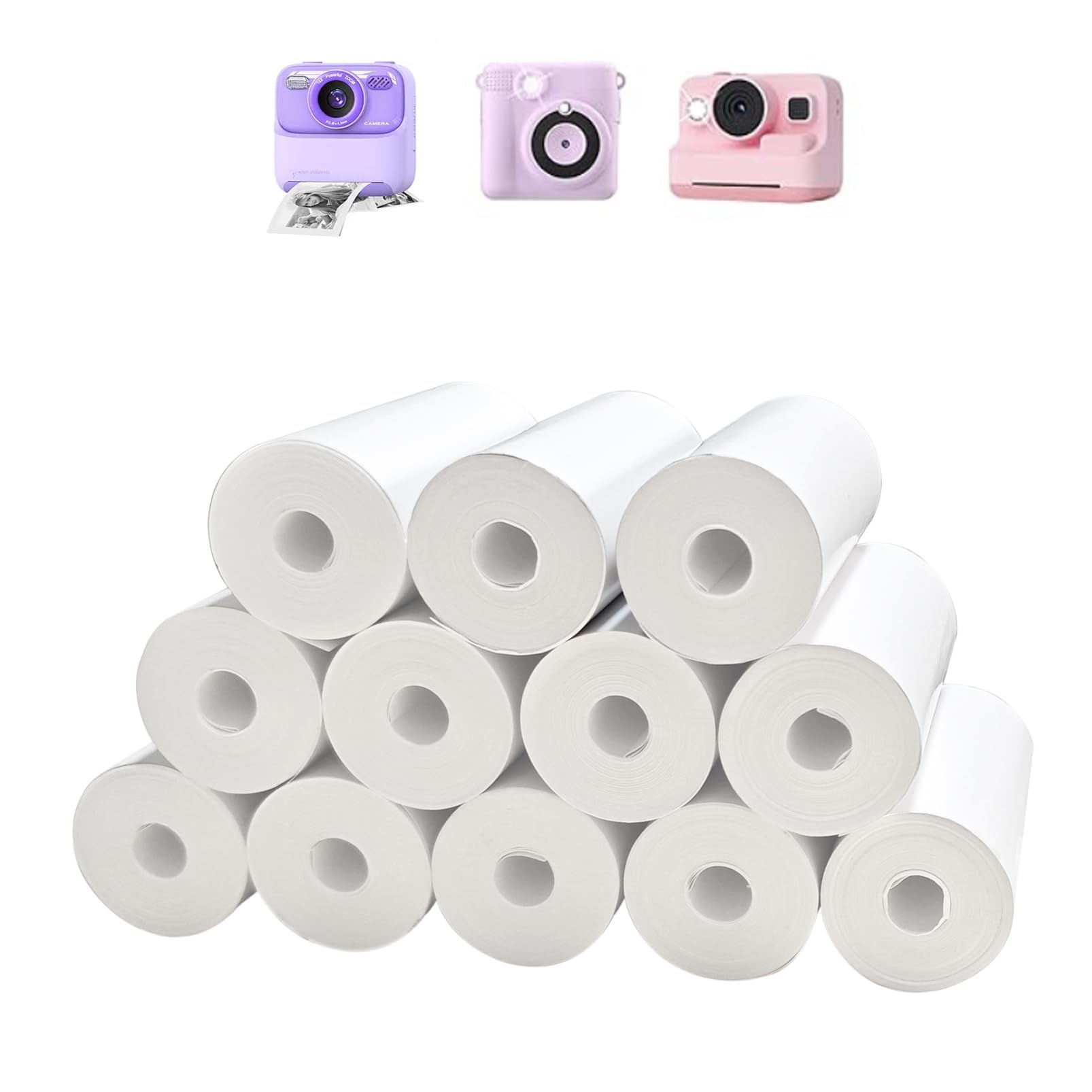 Amazon.com: 12 Roll Kids Instant Print Camera Printer Paper, HD ...