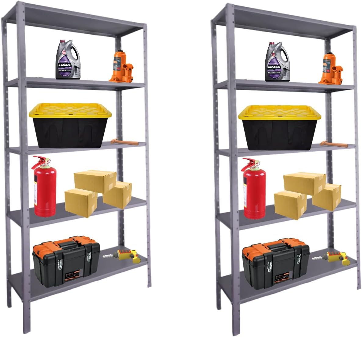 Exhibidores / Rack Anaquel Metálico Estante 5 Niveles, 60 CM X 30 CM X ...