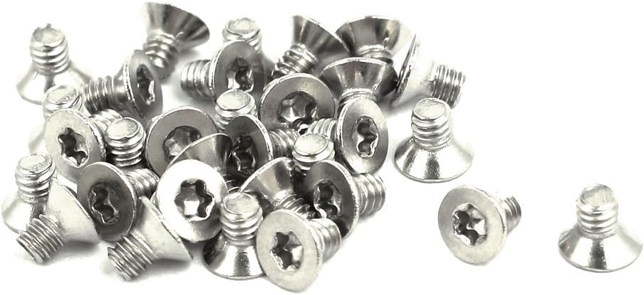 Amazon.com: uxcell® M2x5mm Thread T6 Torx Drive 304 Stainless Steel ...