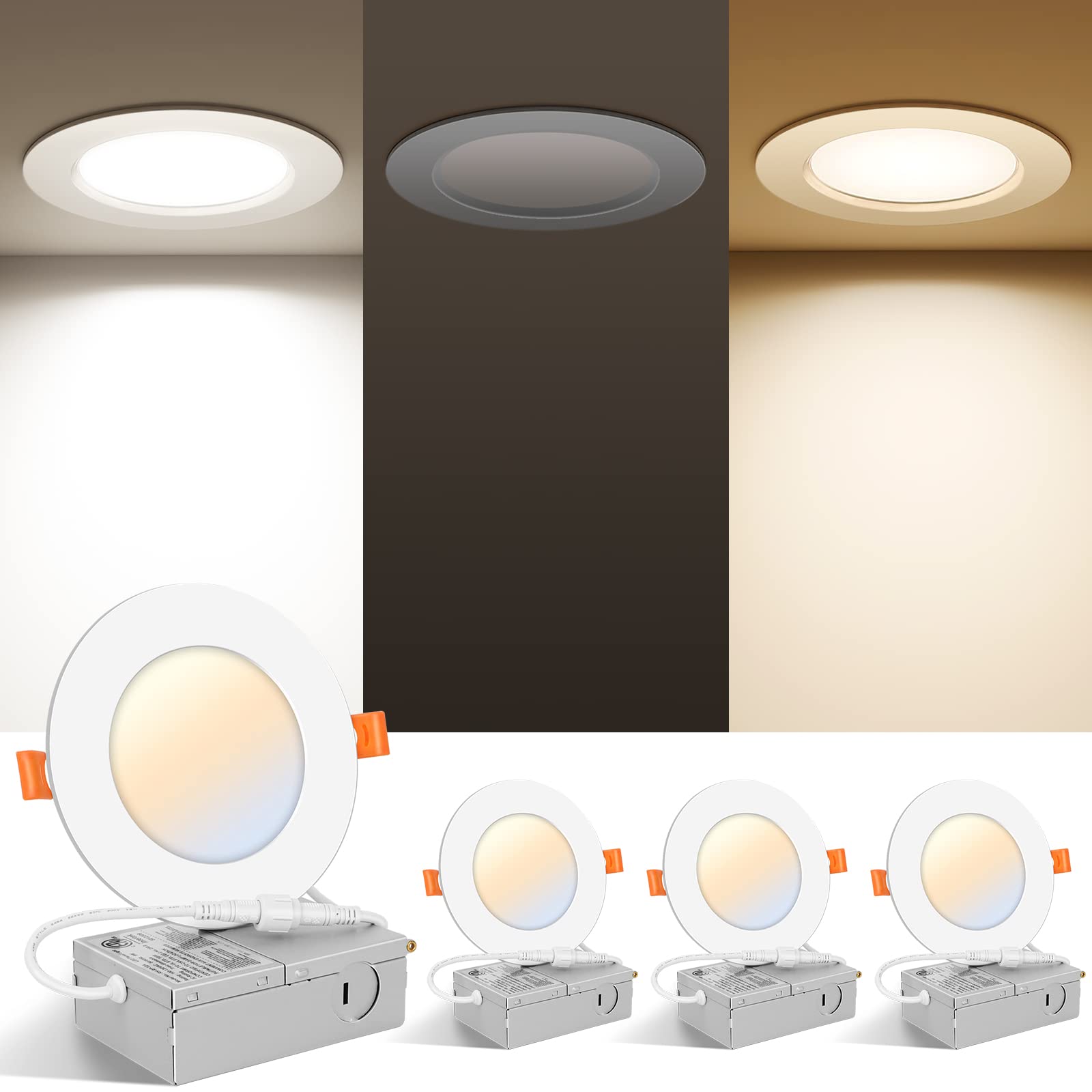Snapklik.com : FORT 4 Inch 5 CCT LED Recessed Ceiling Light
