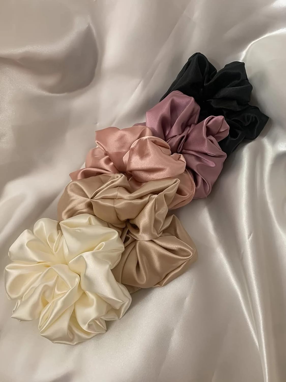 Silver Moon Scrunchie for hair scrunchies satin silk combo satin ...