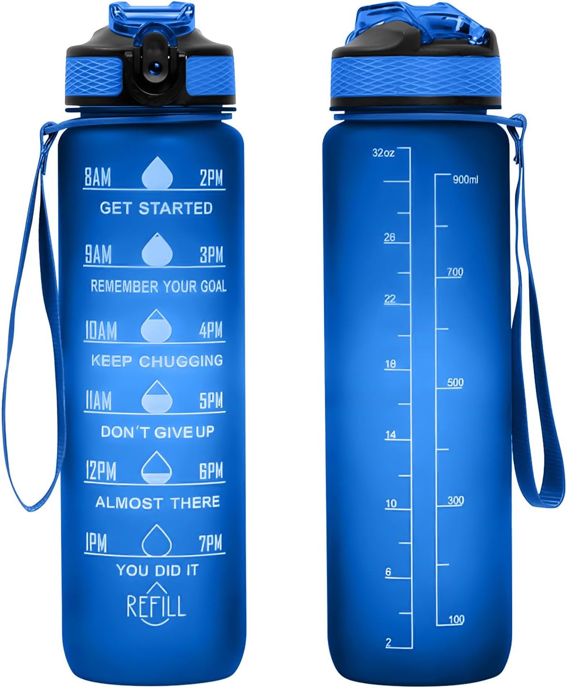 Botella de agua deportiva- 1000 ML, Sin BPA, Gran capacidad,a Prueba de Fugas y Reutilizable ...
