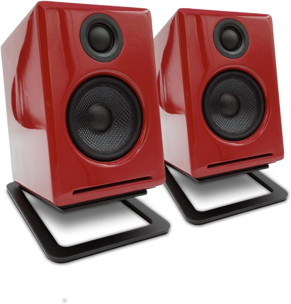 Amazon.com: Audioengine A2 紅色藍牙 PC 喇叭和 DS1M 金屬支架 : 電子