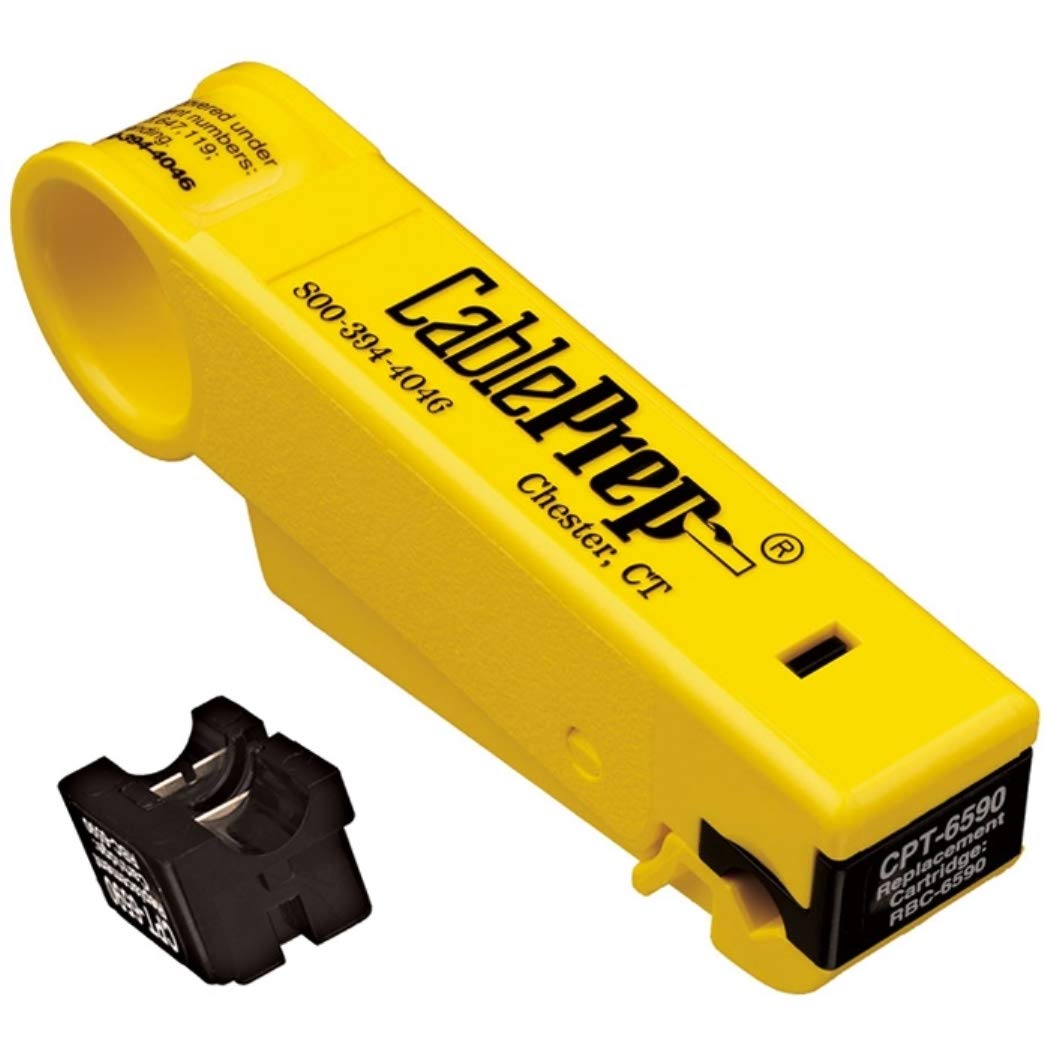 Cable Prep CPT-6590 Drop/Coax Cable Stripper, Two RG6/59 Blades ...