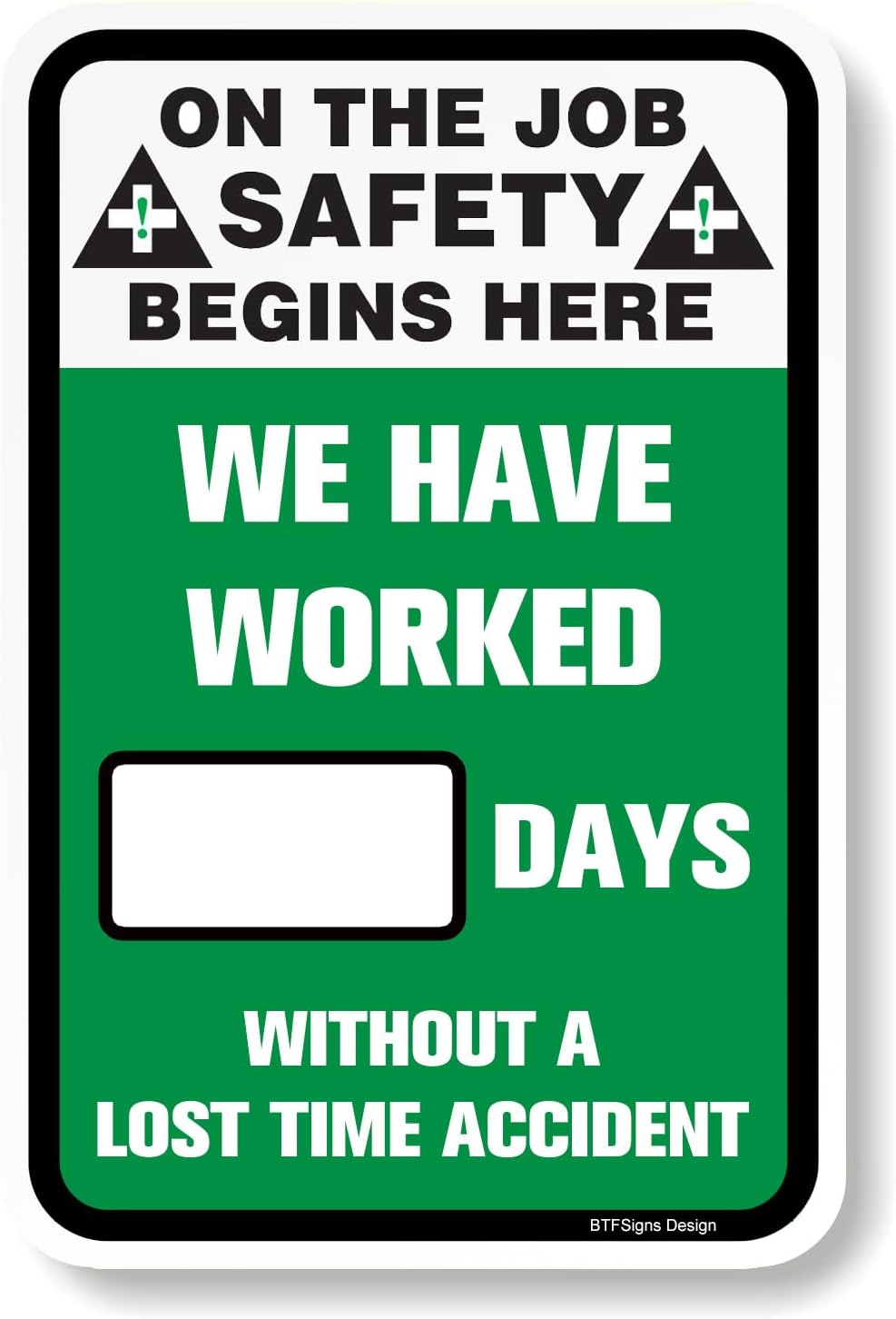 Amazon.com: BTFSigns Metal Aluminum Sign Dry Erase On The Job Safety ...