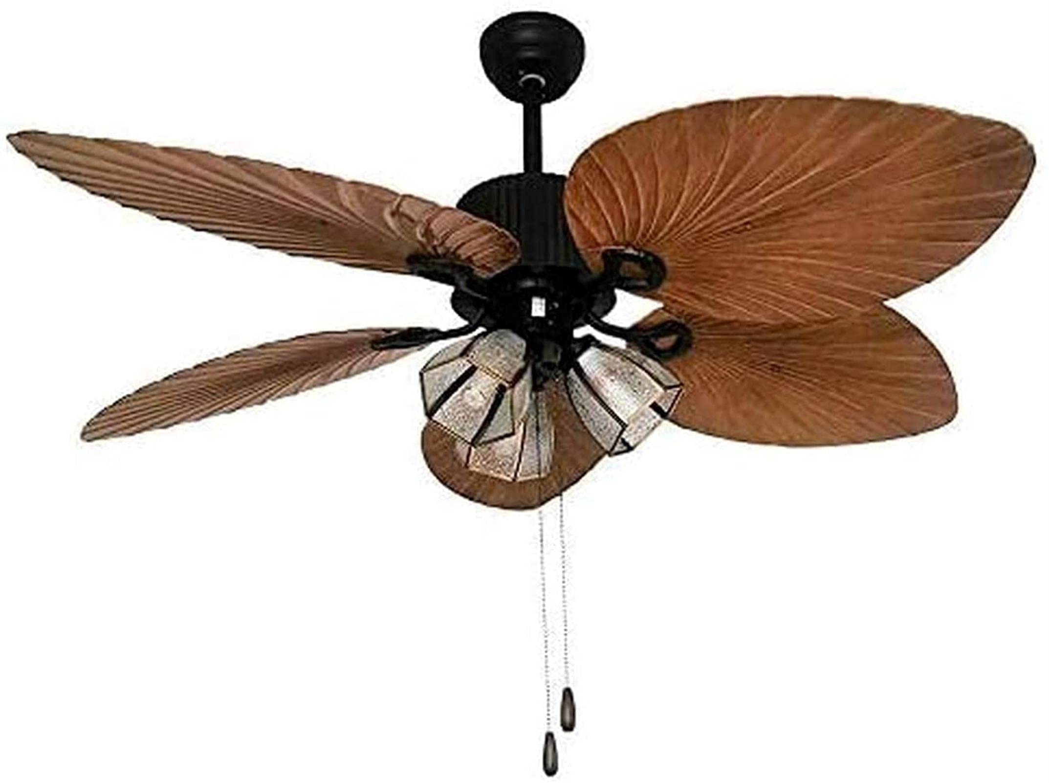 Xinlee Ceiling Fan With Light 3 Speeds Tropical 5 Reversible ...