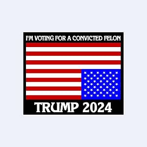 Amazon.com: Trump Convict 45 Voting for a Convicted Felon Sticker ...