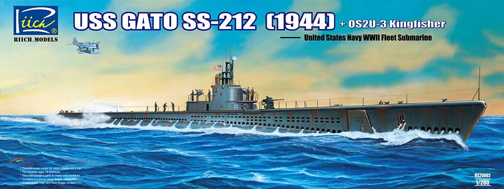 Amazon.com: Riich Models RS20002 – 1944 Model Kit USS Gato Fleet SS ...