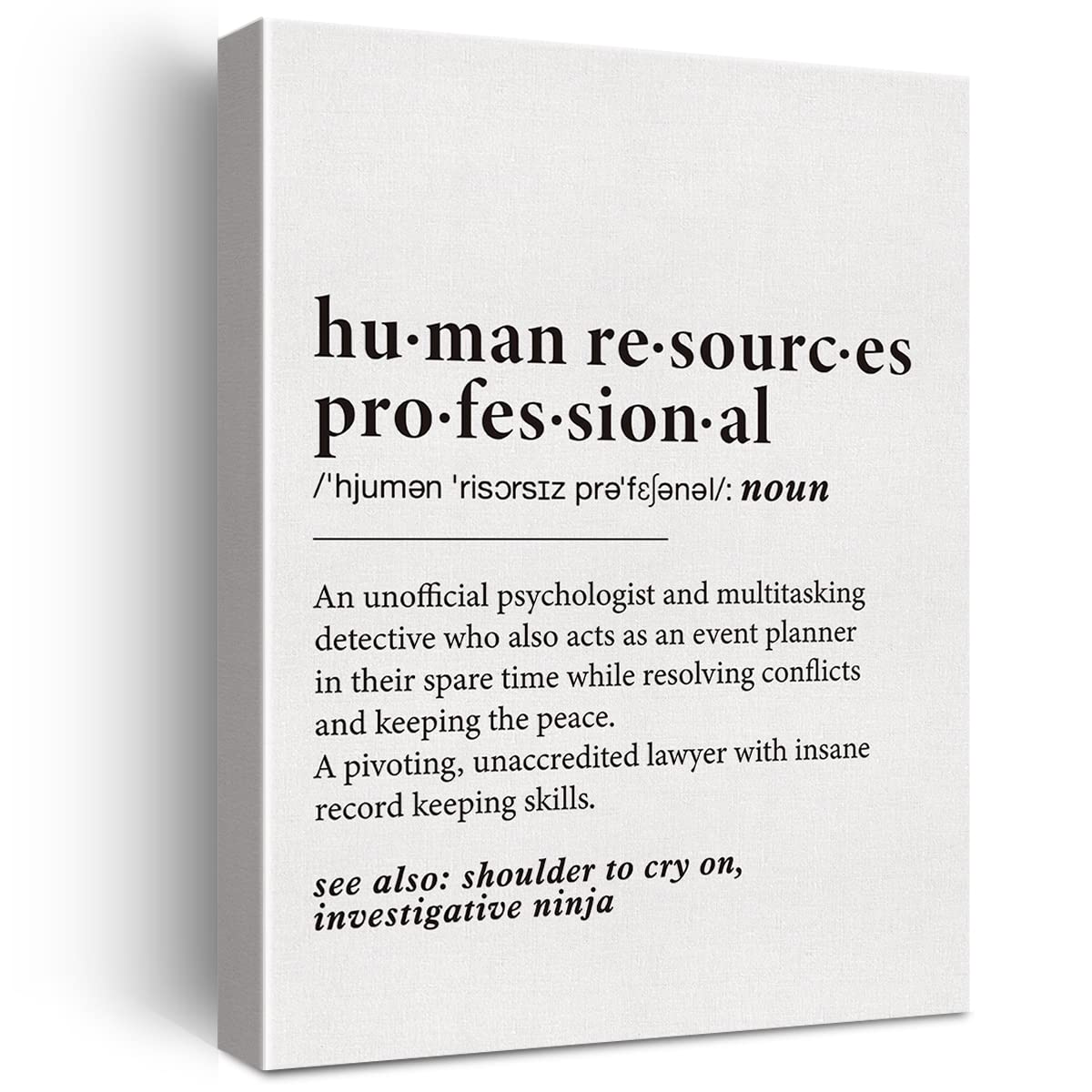 Amazon.com: GTGIC Human Resources Professional Definition Canvas Wall ...