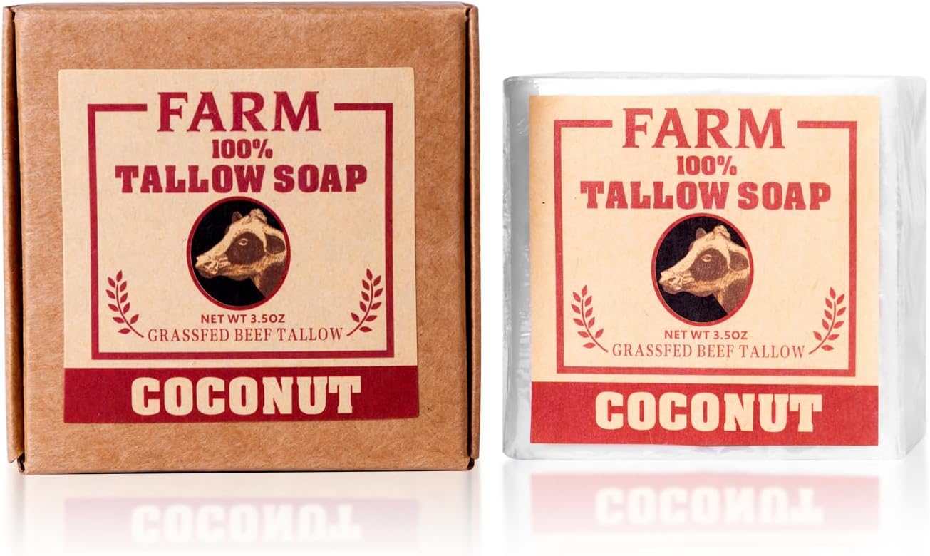Amazon.com : Beef Tallow Soap Bar – All Natural Grass Fed Tallow Soap ...
