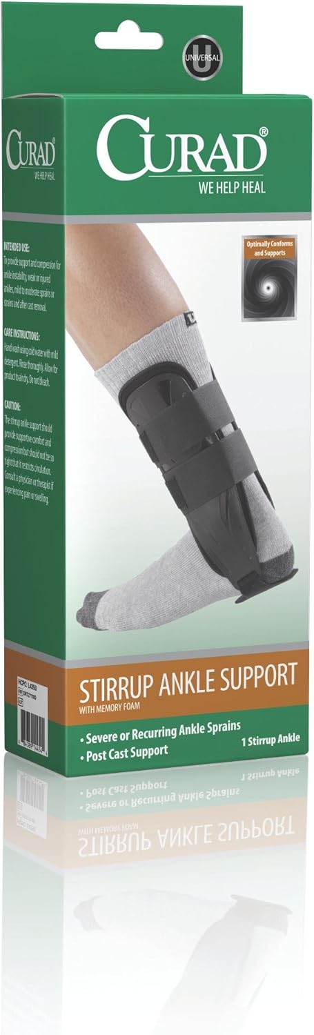 Amazon.com: Curad Universal Memory-Foam-Padded Ankle Stirrup Splint ...