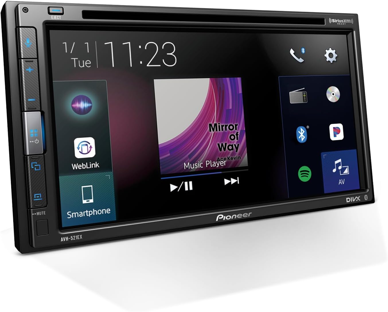 Amazon.com: Pioneer AVH-521EX 6.8" Resistive Touchscreen, Double Din – Bluetooth, Backup Camera ...