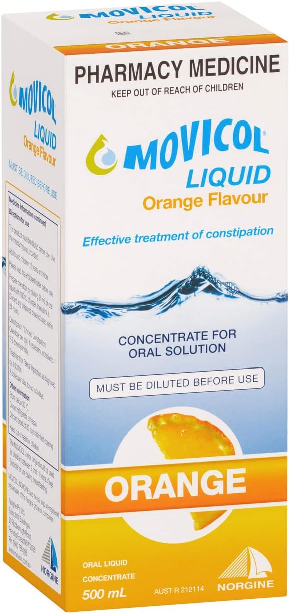 Movicol Liquid Orange Concentrate 500mL : Amazon.com.au: Health ...
