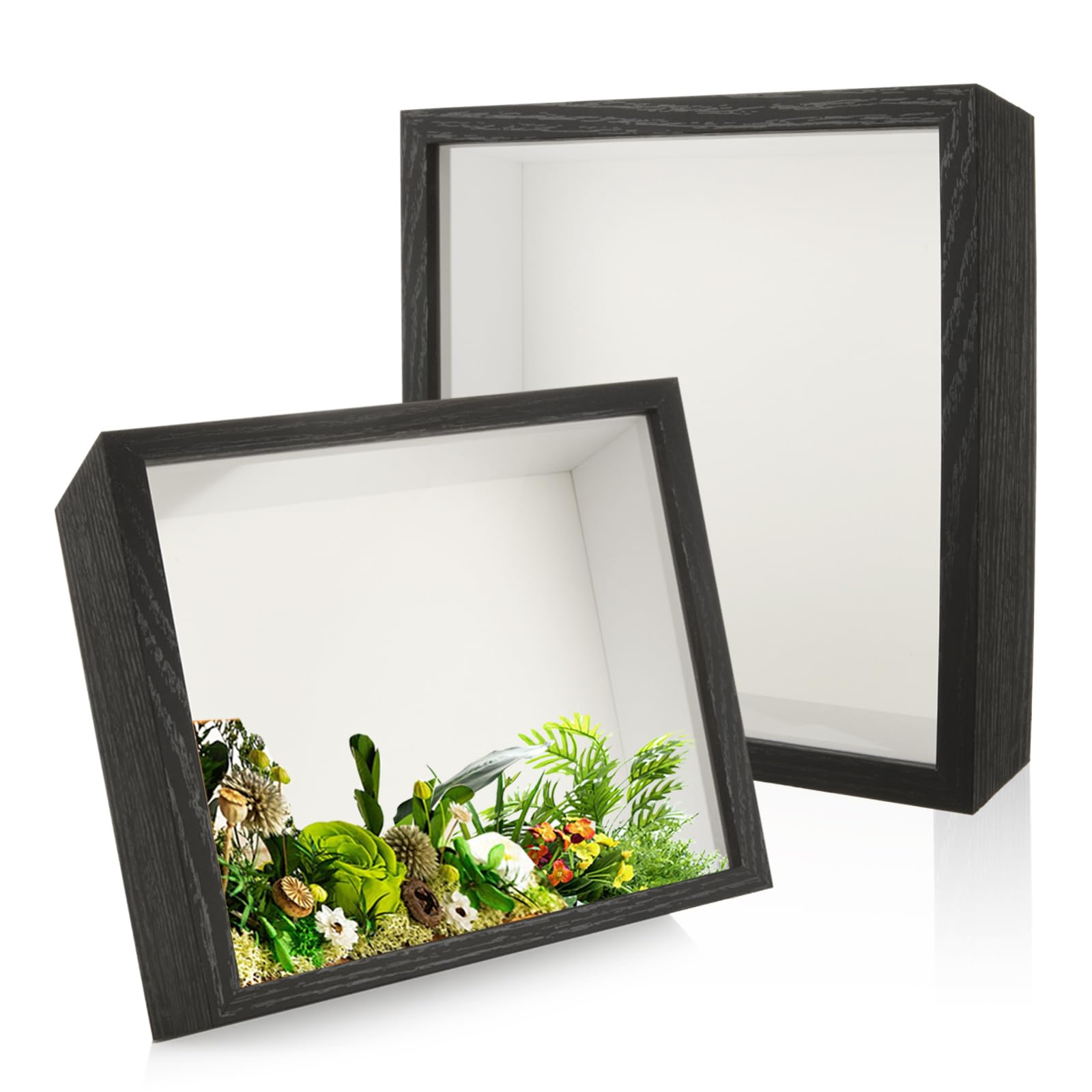 APACALI 2 Pack Shadow Box Frame, 20 x 20cm Deep Box Frames, Box Frames ...