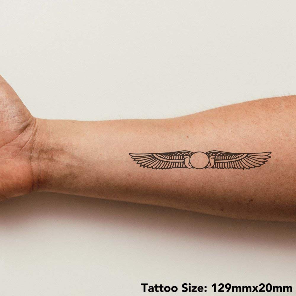 Egyptian Winged Sun Disk Tattoo Egypt Color Ornamental Wings And Snake