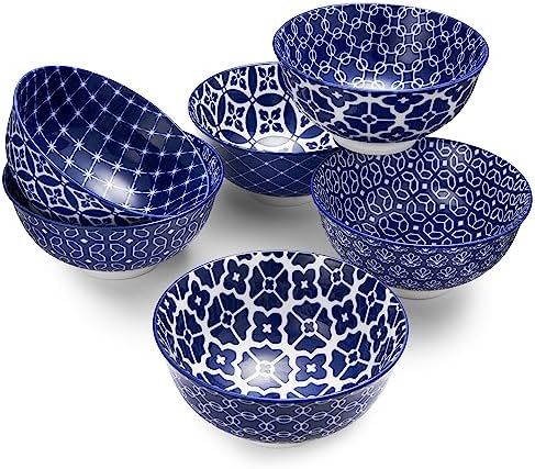 Amazon.com: Aquiver 10 Ounces Ceramic Bowl Set - Porcelain Matte Small ...