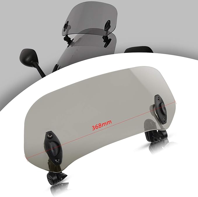 Amazon.com: 368mm Motorcycle Adjustable Windshield Extension Universal ...