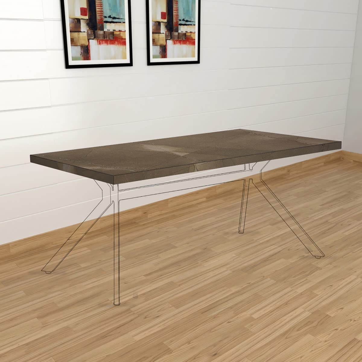 Home Centre Mandalay 6-Seater Dining Table Top Without Legs : Amazon.in ...