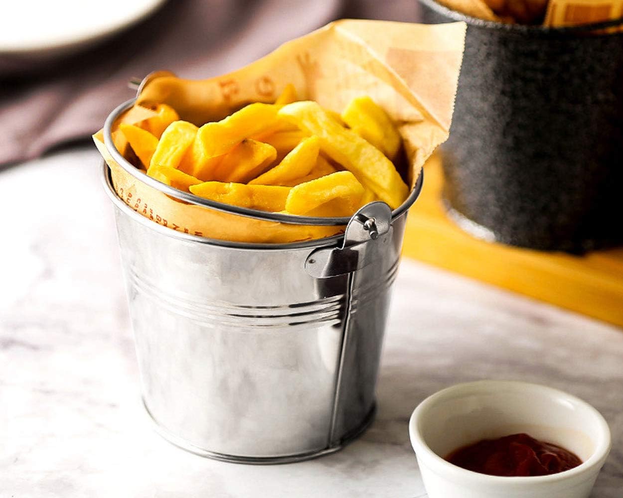 SCSpecial Small Metal Buckets 24 Pieces Mini Buckets with Handles 2.2 ...