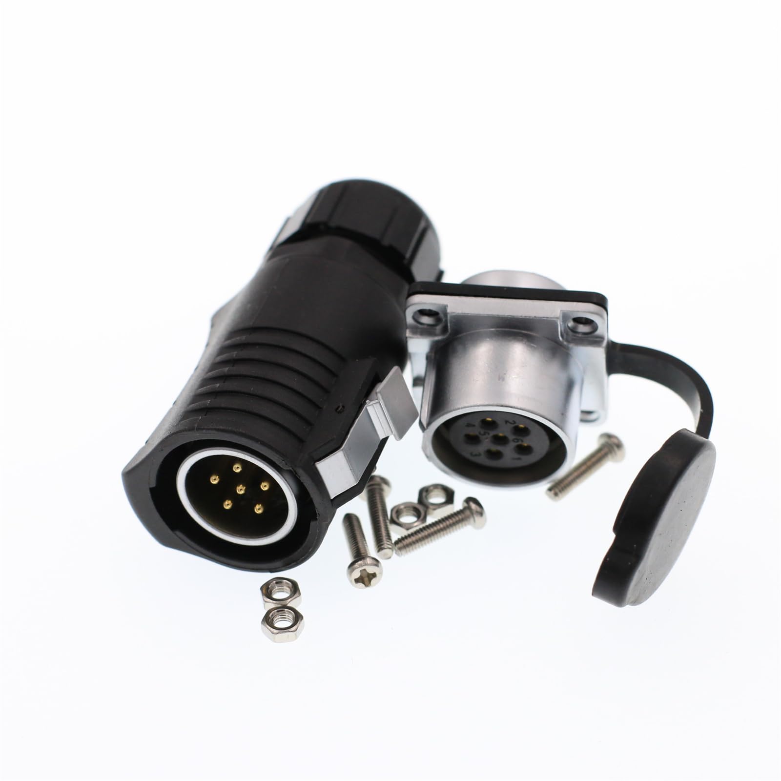 HangTon LP20 6 Pin Connector Plug Panel Socket Female Male Waterproof ...