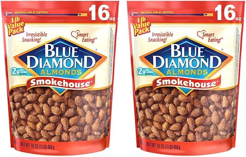Amazon.com : Blue Diamond Almonds Gluten Free Smokehouse Flavored Snack ...