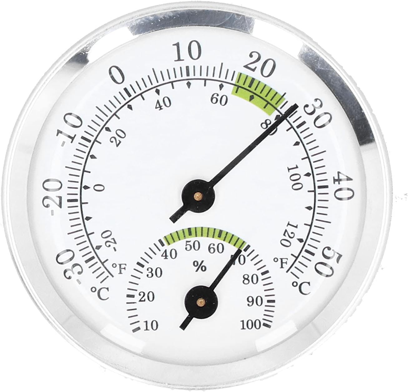 Indoor Outdoo Thermometer Hygrometer Round Transparent Plastic Dial ...