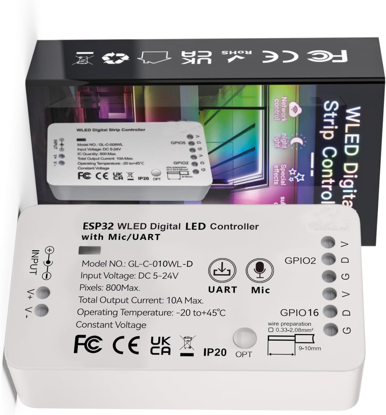 Amazon.com: SpyShop WLED LED Light Strip Controller DC 5-24V ...
