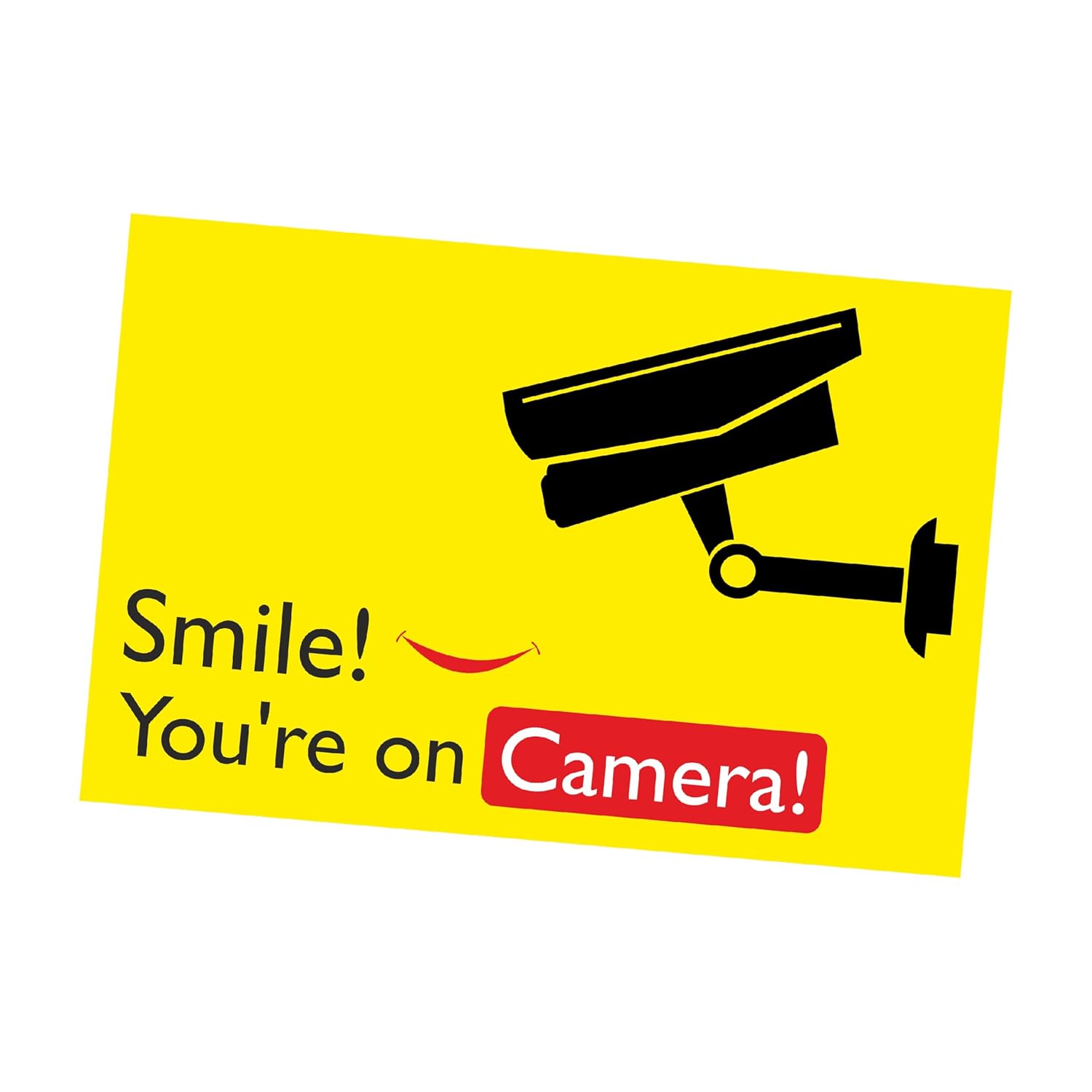 Suvigya You are on Camera CCTV Surveillance Stickers, 6x9 Inch Self ...
