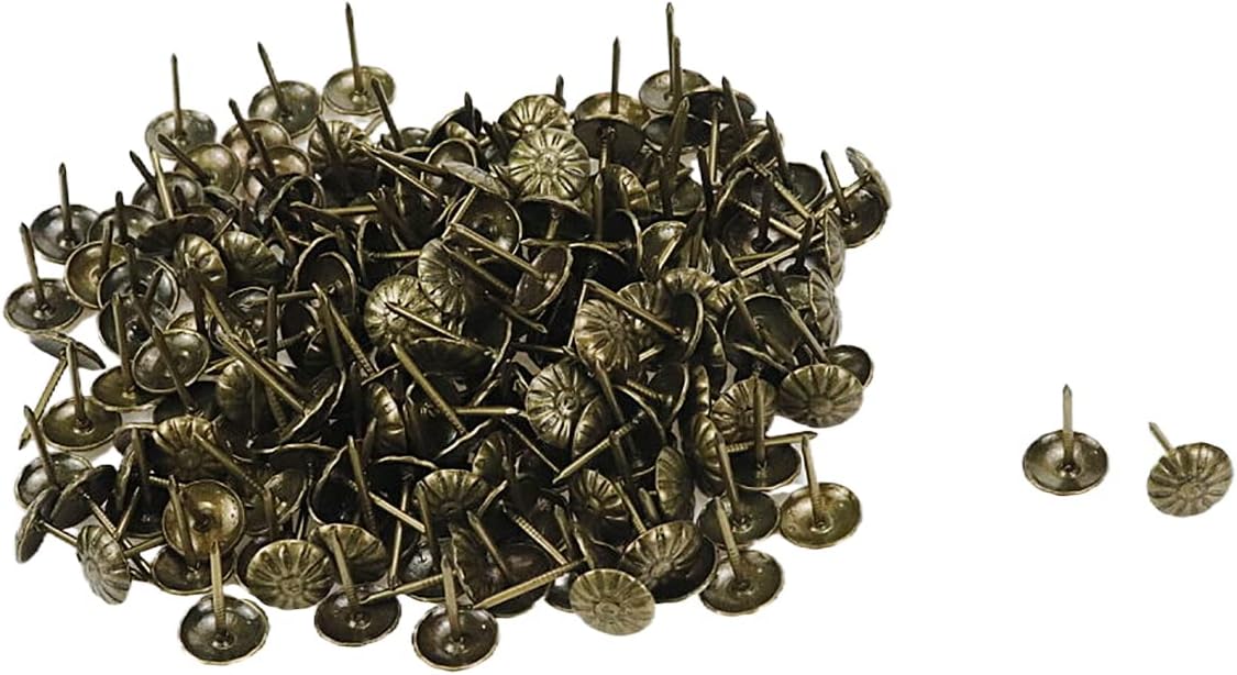 Risbay 100Pcs Antique Upholstery Tacks,7/16-inch Diameter Nailhead ...