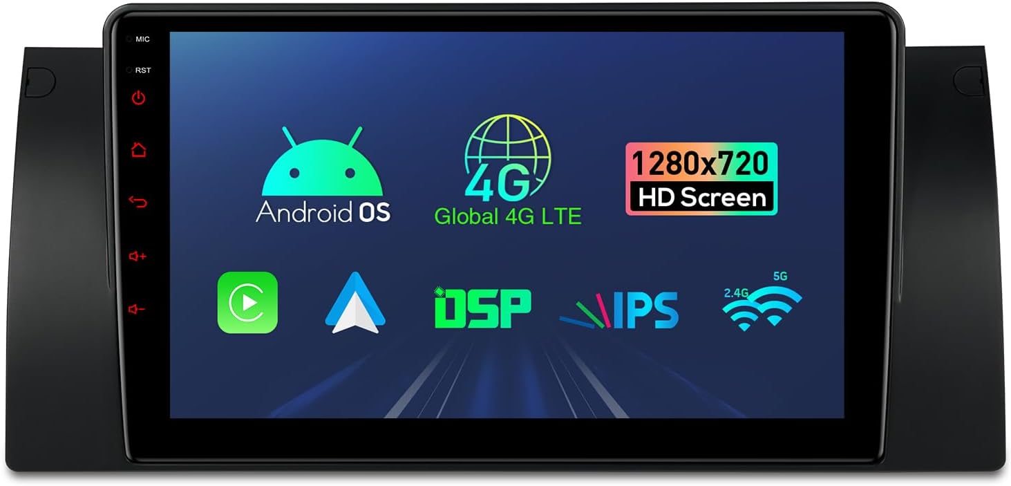 XTRONS Android Car Stereo for BMW X5 E53 E38, 9 Inch Octa Core Car ...