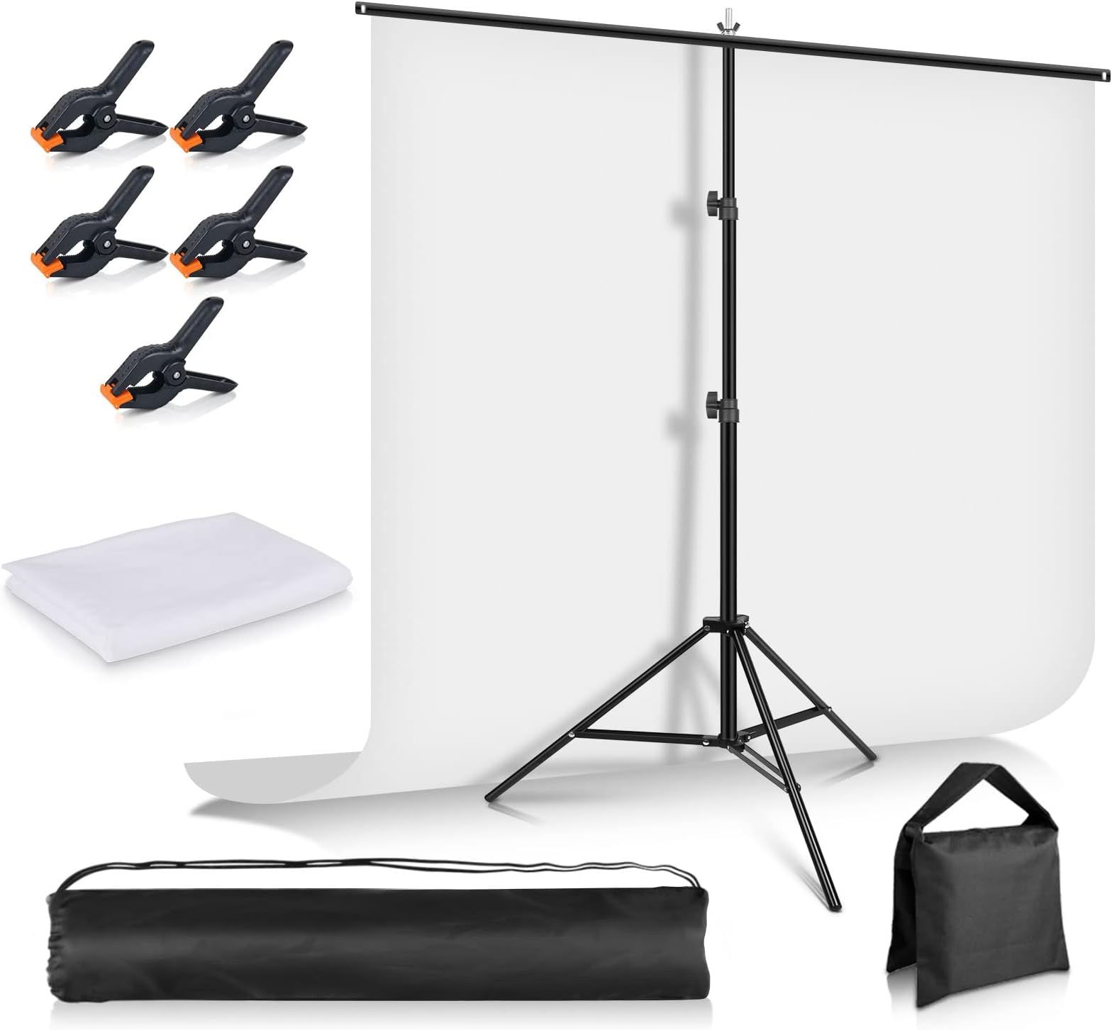Amazon.com : White Backdrop Background with Stand for Photography Photo ...