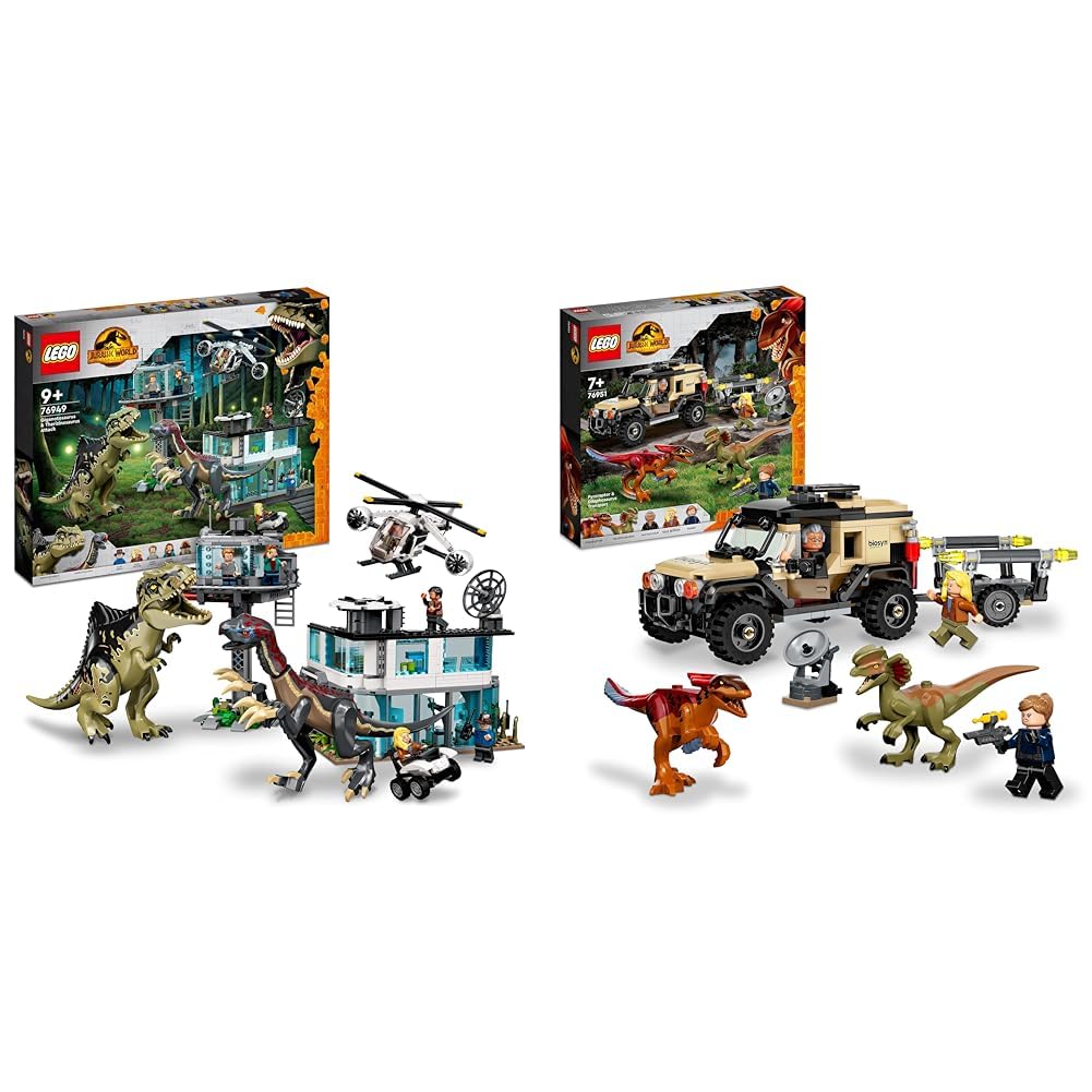 Lego 76949 Jurassic World Giganotosaurus And Therizinosaurus Attack And ...
