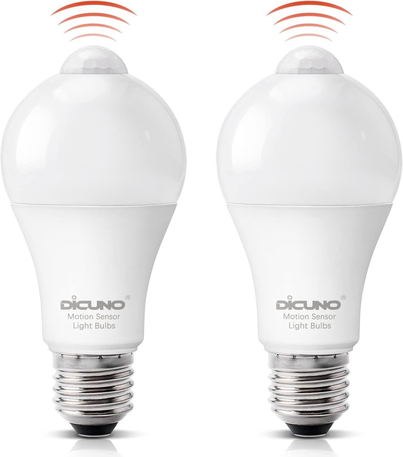 DiCUNO Motion Sensor Light Bulbs, PIR Motion Detector E27 Bulb ...
