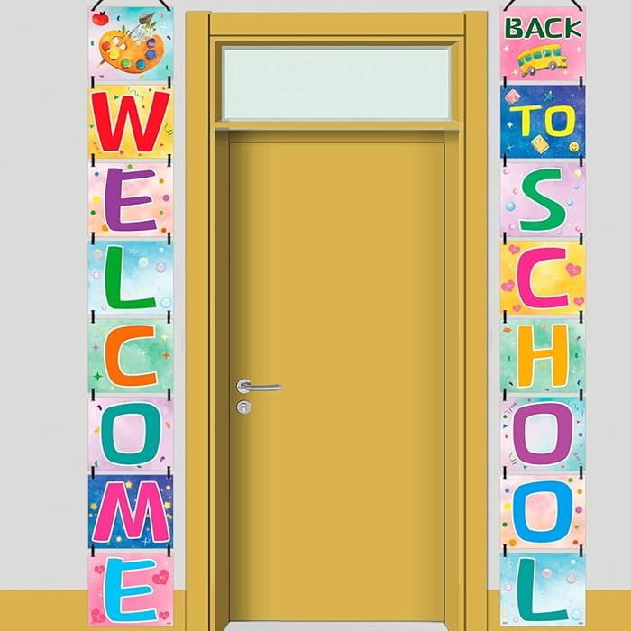Buy Back to School Banner Watercolor Welcome Banner Classroom ...
