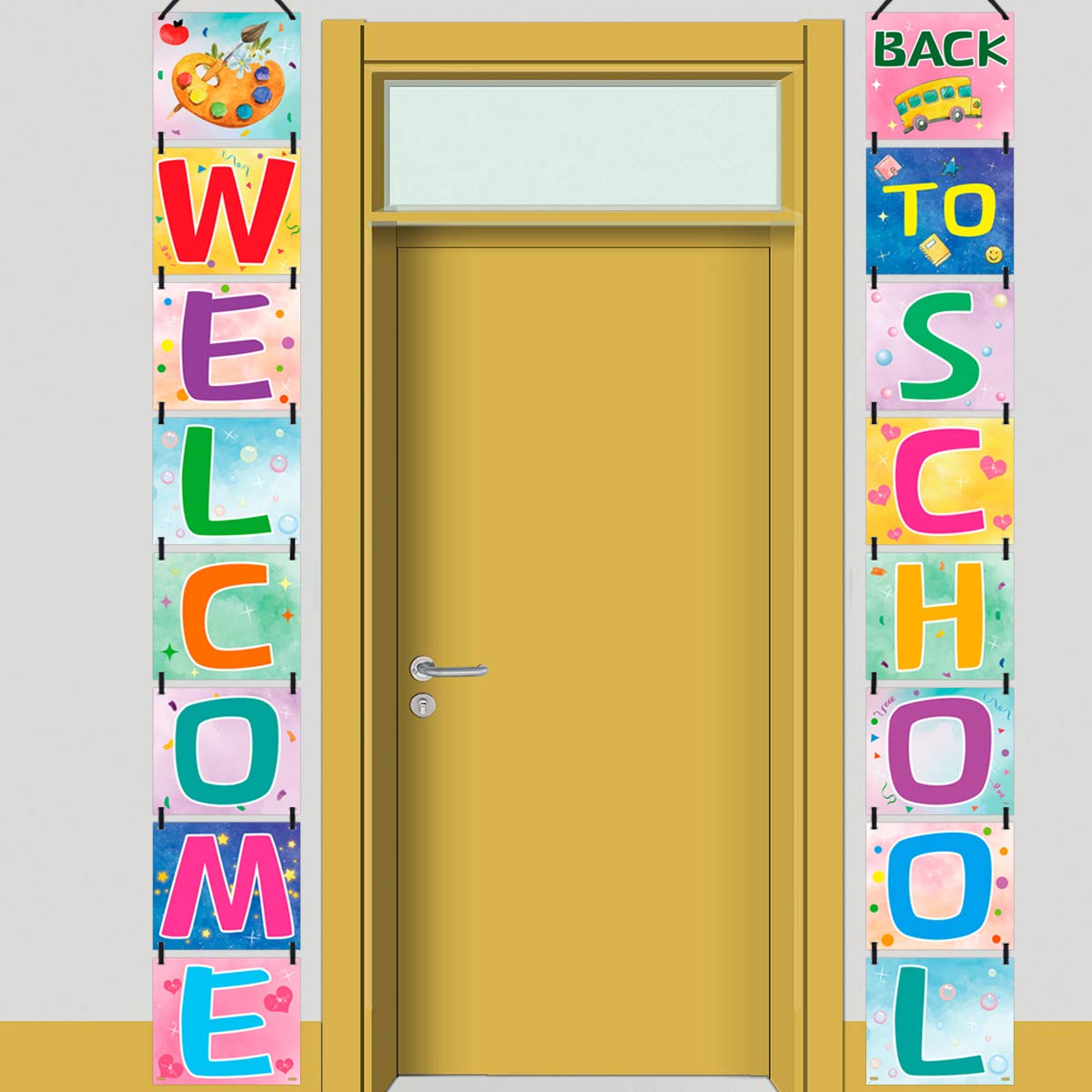 Buy Back to School Banner Watercolor Welcome Banner Classroom ...