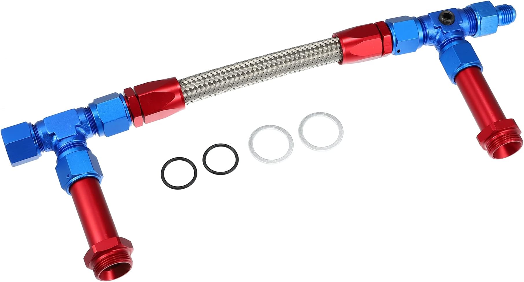 Amazon.com: JEGS Dual Feed Fuel Line | Fits Holley 4150 Carburetors ...