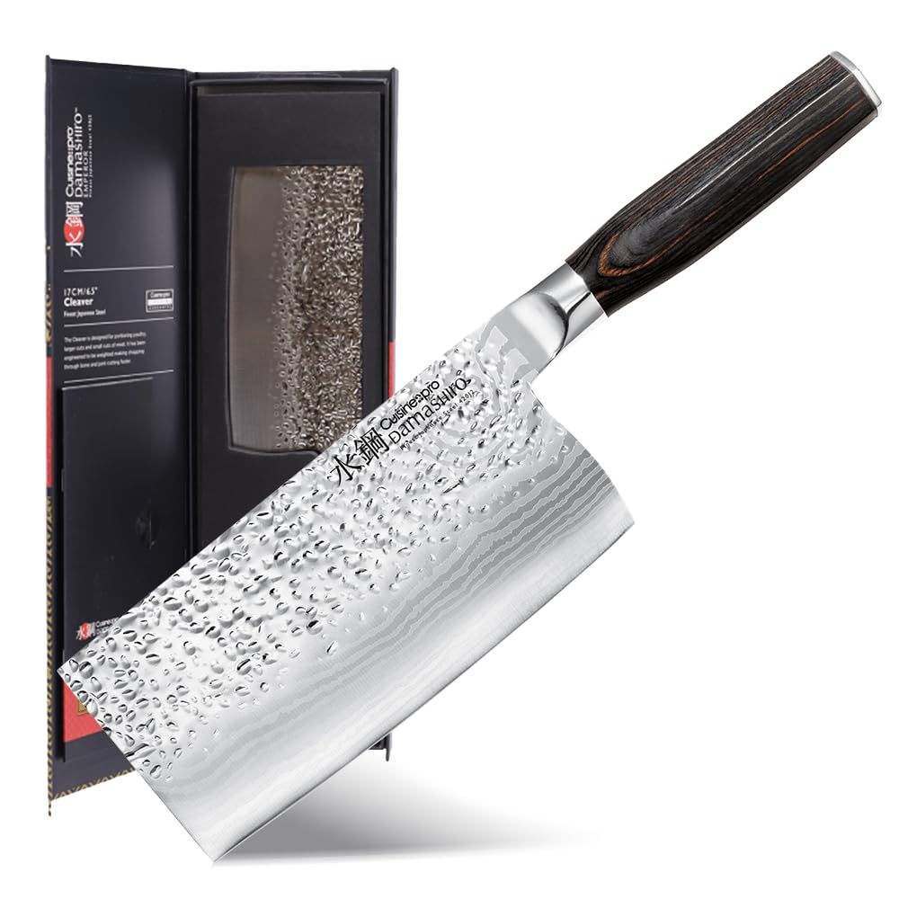 Amazon.com: CUISINE:PRO® Damashiro Emperor 6.5 Inch Cleaver Knife ...