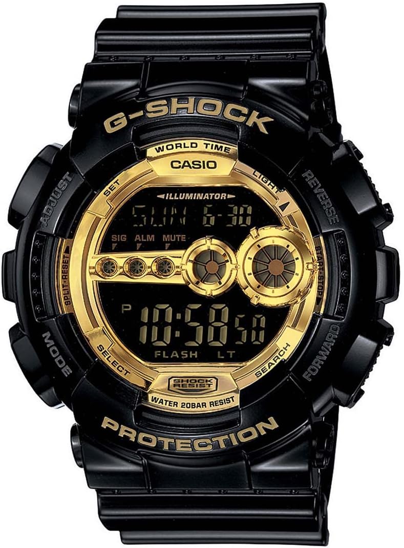 Casio G-Shock GA-140GB-1A1DR Black & Gold Analog-Digital Dial Black ...