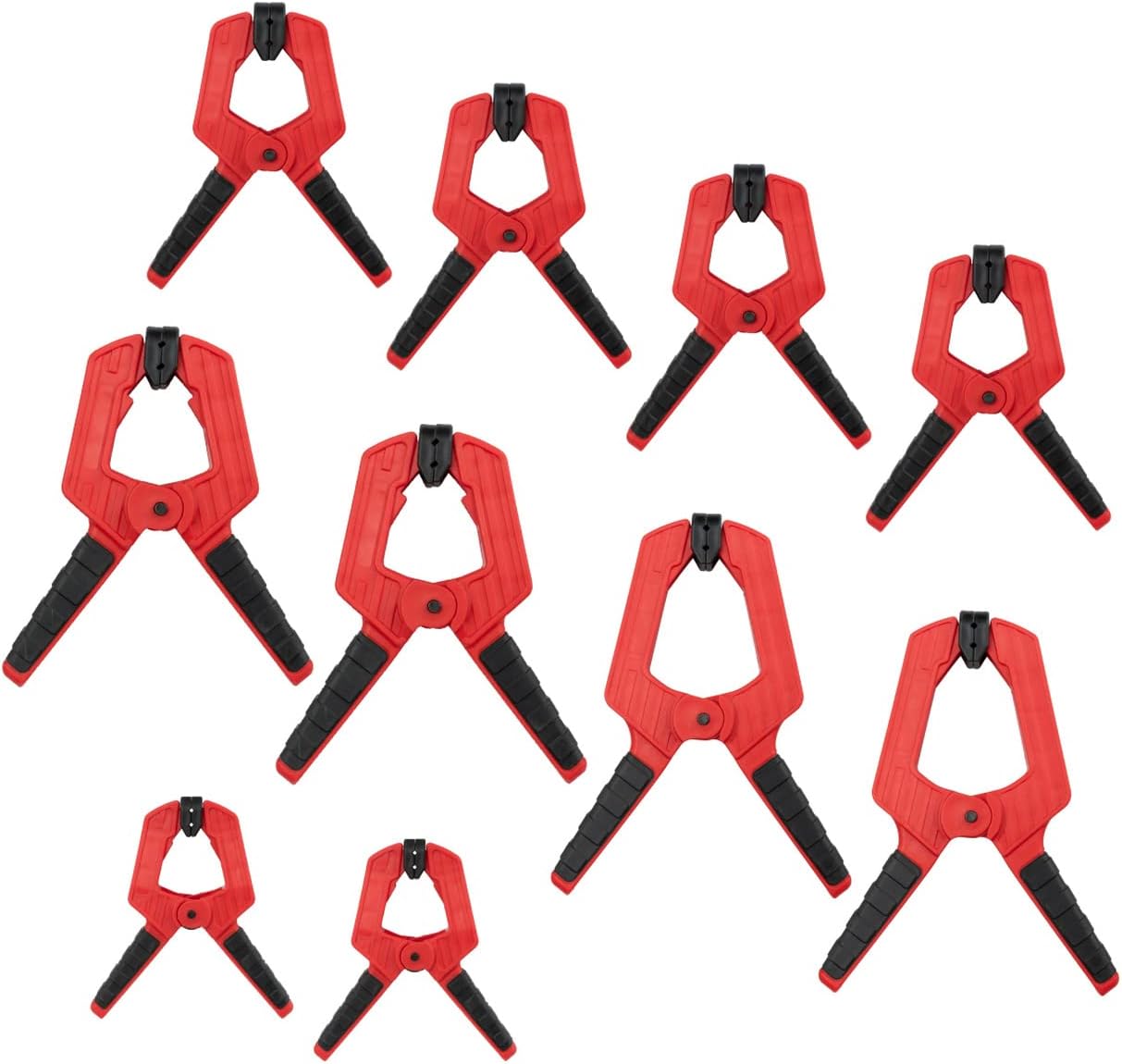 POWERTEC 71625V Heavy Duty Spring Clamp Set from 2" - 4" | 10 Clamps w ...