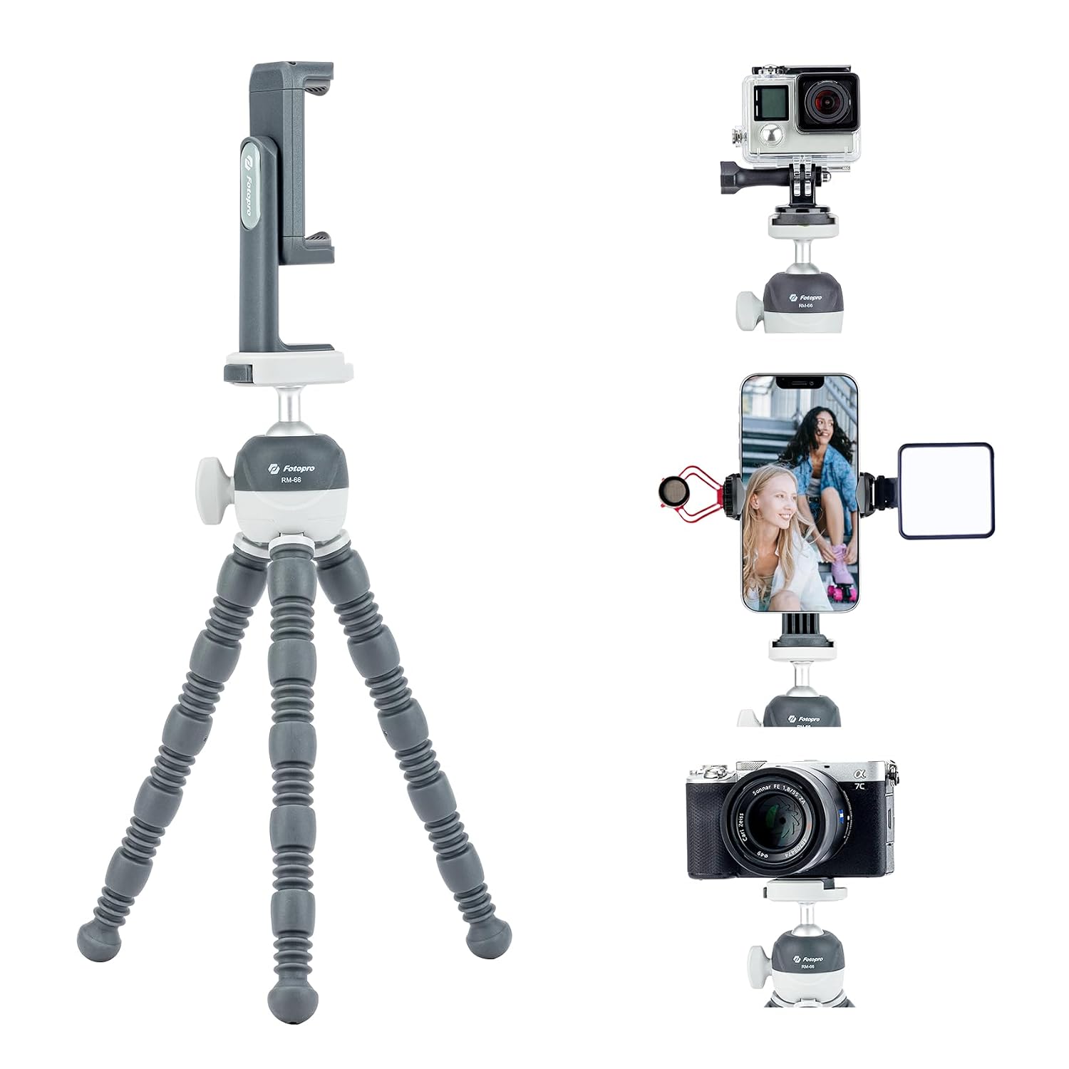 Buy Fotopro Flexible Tripod, Mini Camera Tripod Phone Tripod with Cold ...