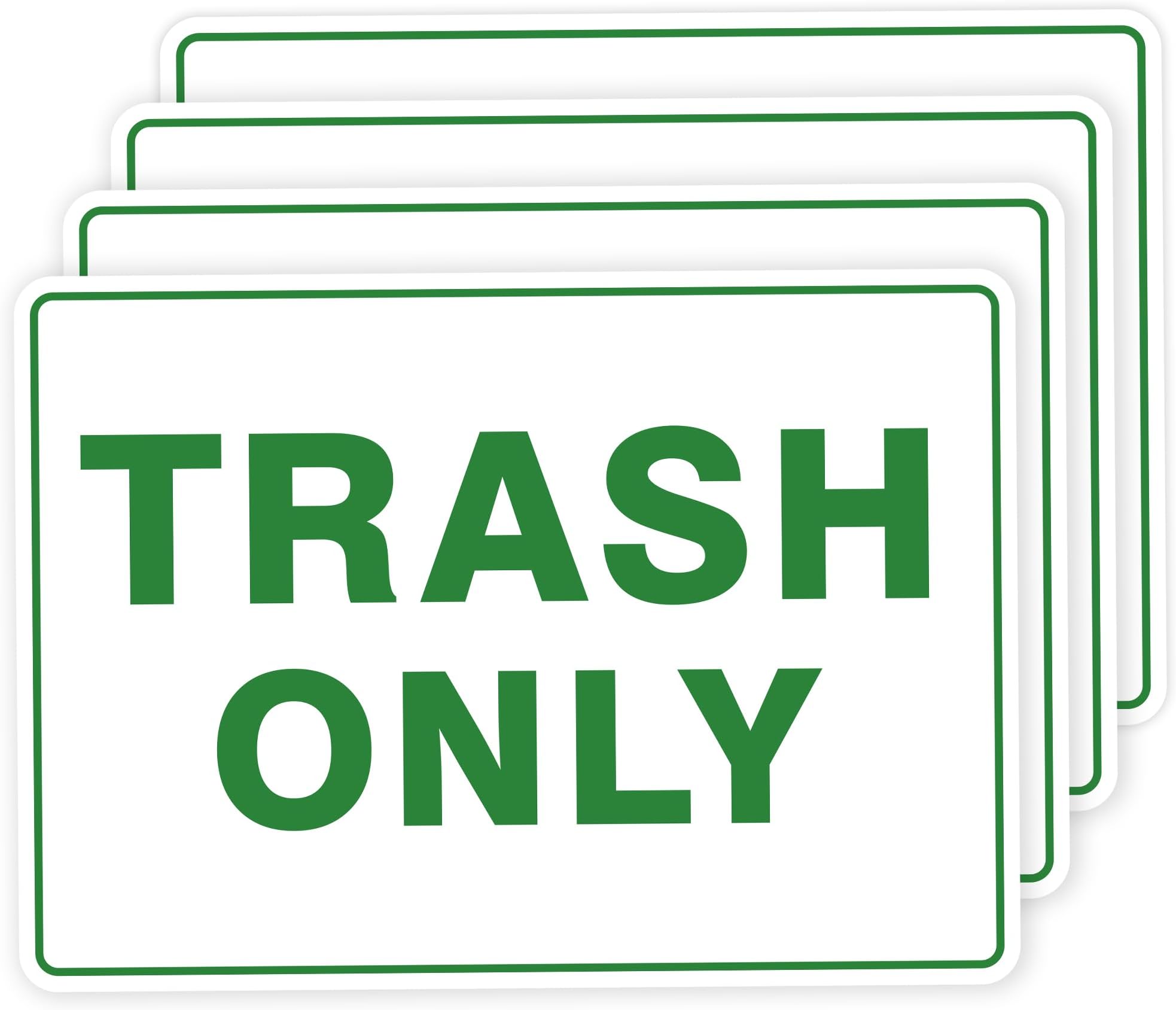 Amazon.com: 4pc Recycle Stickers + 4pc Trash Stickers | Weatherproof ...