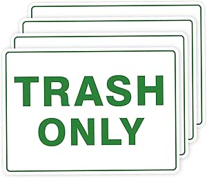 Amazon.com: 4PCS Trash Only Stickers for Trash Bins,Self-Adhesive Weatherproof Yard Waste Sign ...