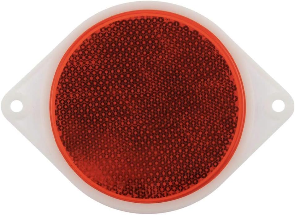 Amazon.com: 2 Pack Round 3 Inch Break Resistant Reflectors Red ...