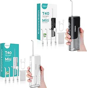 Amazon.com: COSLUS Cordless Mini Water Dental Flosser Pick: Portable ...