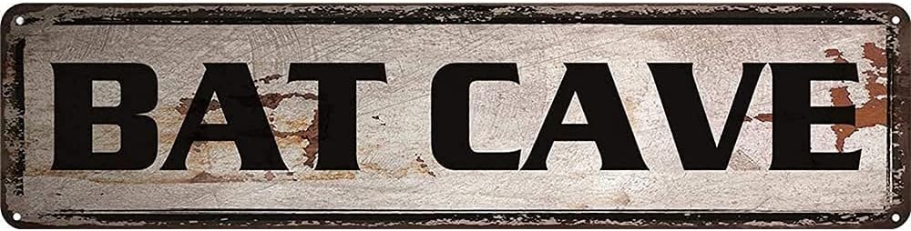KIOZIY Bat Cave Tin Signs Home Decoration Sign Street Sign Art Wall ...