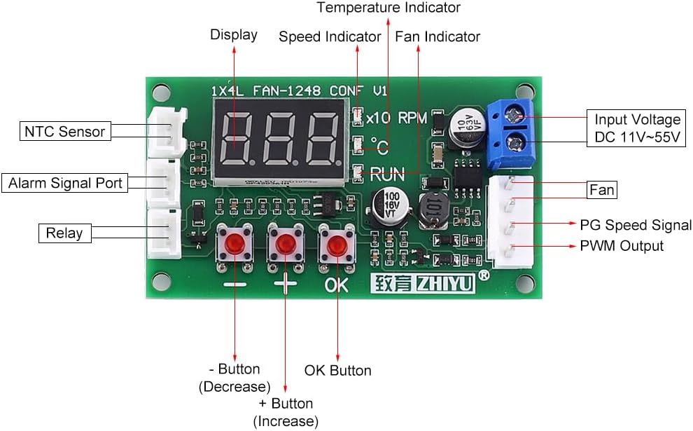 DONGKER PWM Driver Module,DC 12V 24V 48V 4-Wire Fan Nepal | Ubuy