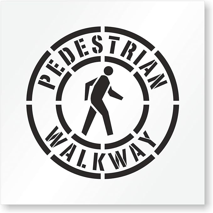 Amazon.com: SmartSign 24 x 24 inches Pedestrian Walkway Reusable ...