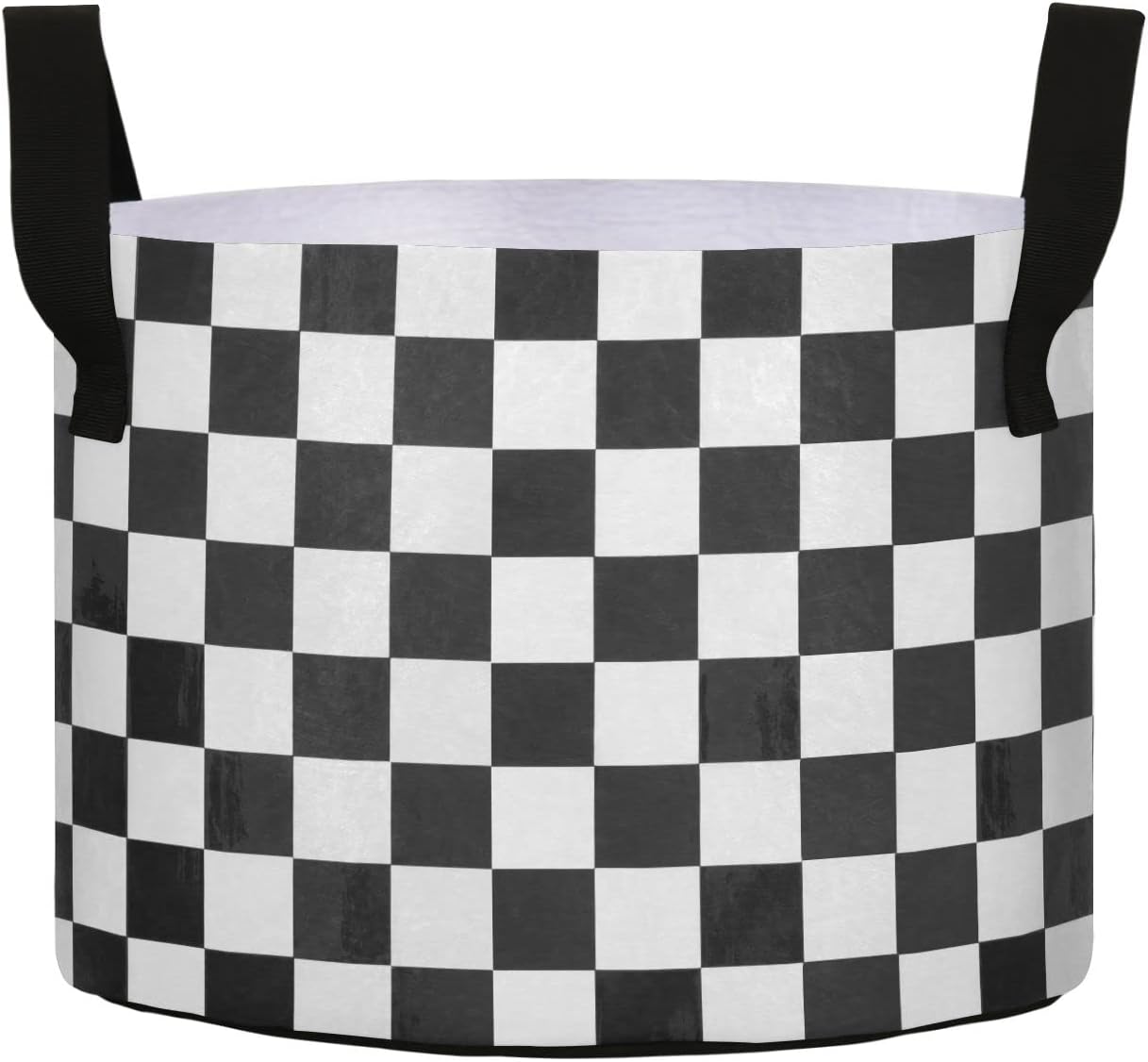 Amazon.com : Black White Buffalo Check Plaid Plant Grow Bags ...