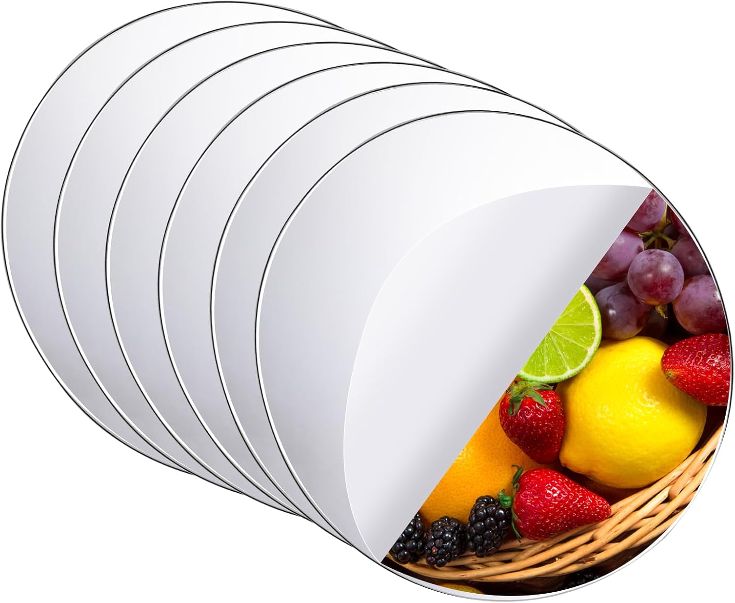 Amazon.com: KALIONE 6 Inches Acrylic Round Mirrors Self Adhesive Mirror ...