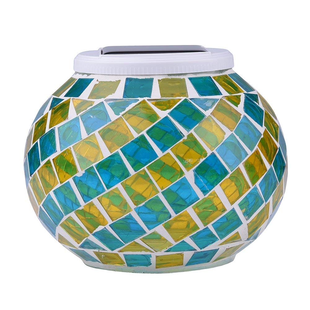 Amazon.com: Color Changing Solar Powered Glass Ball Led Garden Lights ...